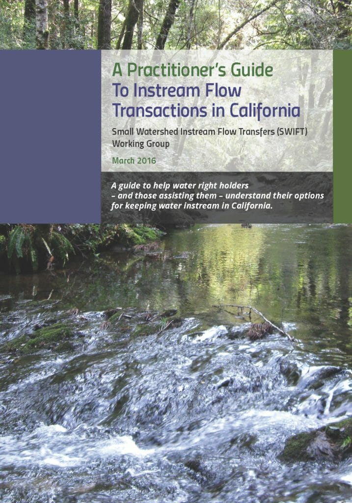 Water Rights To Streamflows: New Handbook For California Instream Flow ...